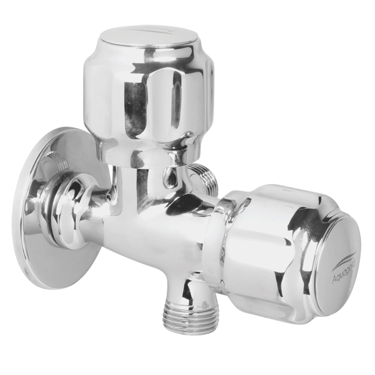 Two Way Angle Valve - Deluxe - Aqua gold